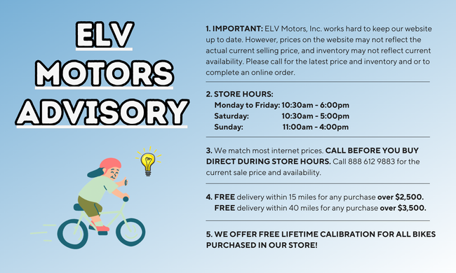 ELV Motors: Top E-Bikes Near You, Santa Clara & in Northern California